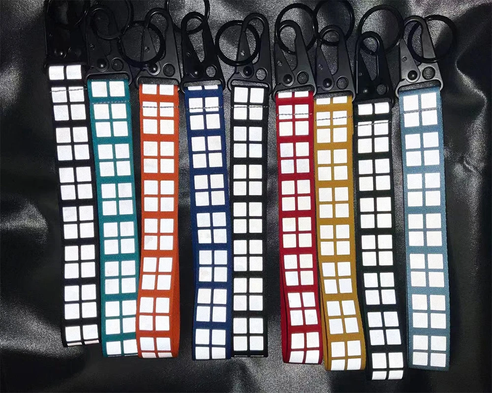 High-Visbility-Reflective-Keychains-Dark-Grey-Webbing-Material-For-Bag ...