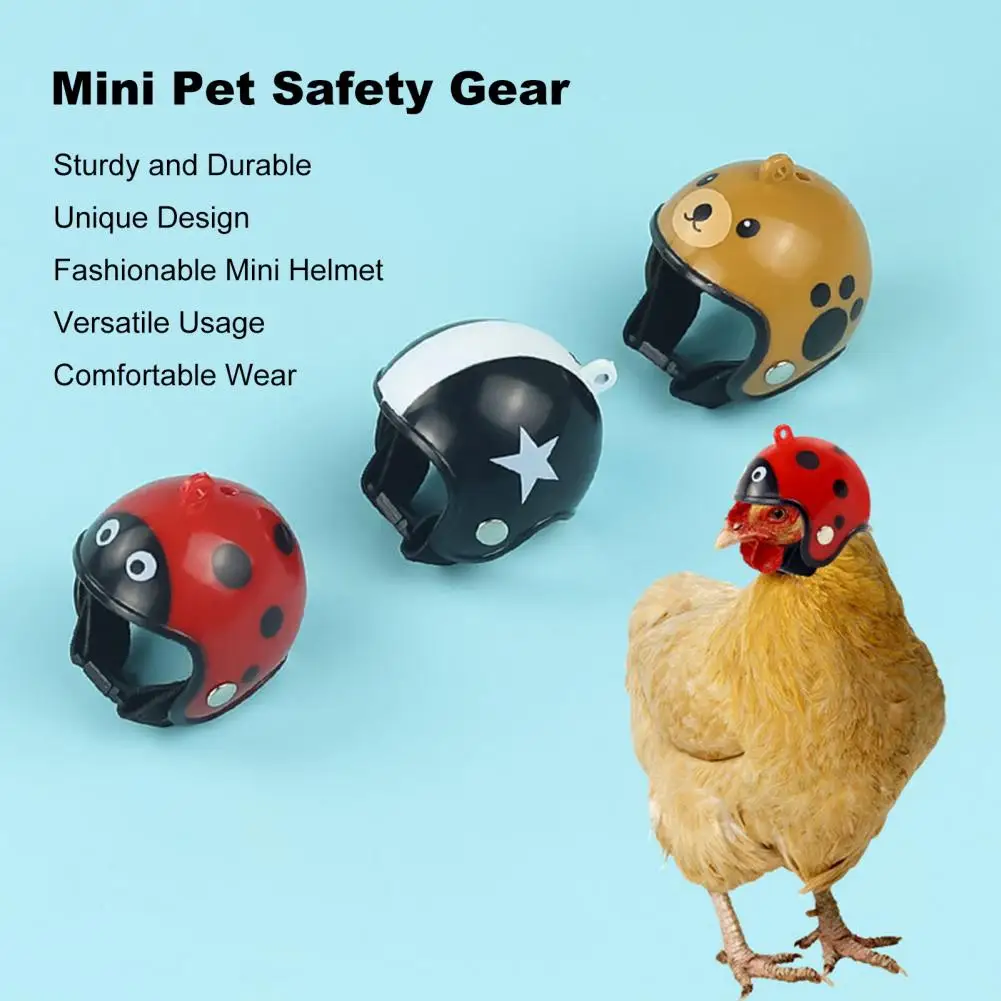 Chicken Helmet Safety Hens Bird Hard Hat Parrot Headwear Mini Chicken ...