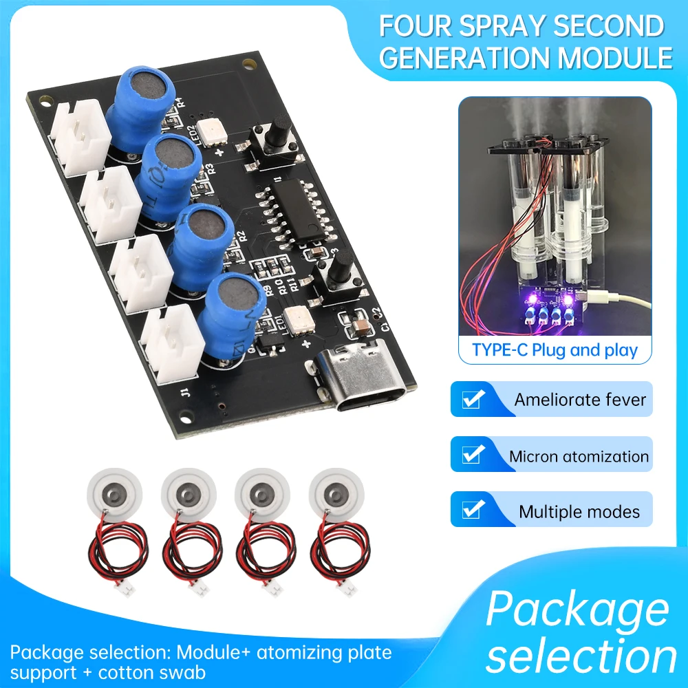 DIY-DC-5V-Four-Spray-Colorful-Lighting-Humidifier-Module-Type-C ...