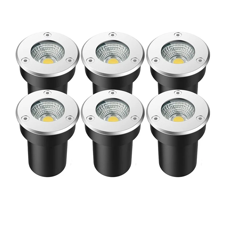 6PCS Outdoor Waterproof LED Buried Light DC12VAC220V Garden Terrace ...