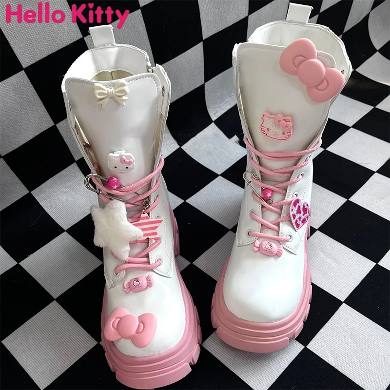 Hello-Kitty-Anime-Martin-Botas-Uniformes-Kawaii-Jk-Sapato-de-Tubo-M-dio ...