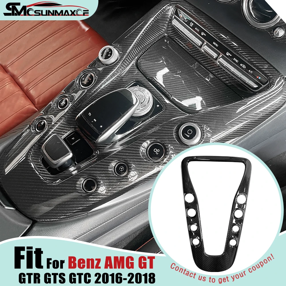 Real Carbon Fiber Center Console Panel Cover for Mercedes Benz AMG GT ...