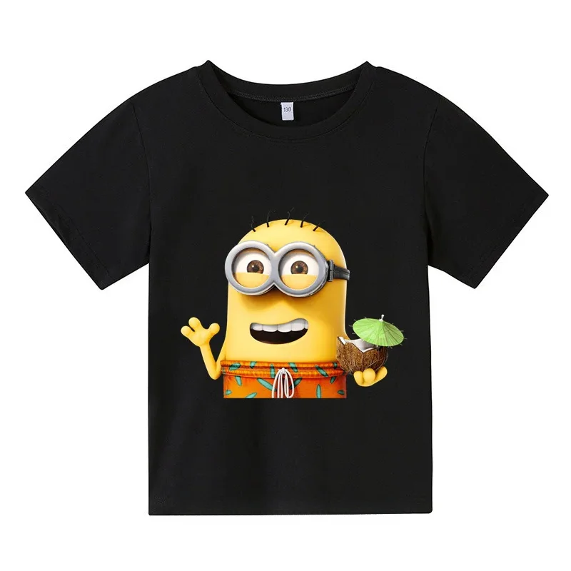 Minions-Series-T-shirt-2024-Fashion-Summer-Boys-Girls-Printed-Round ...