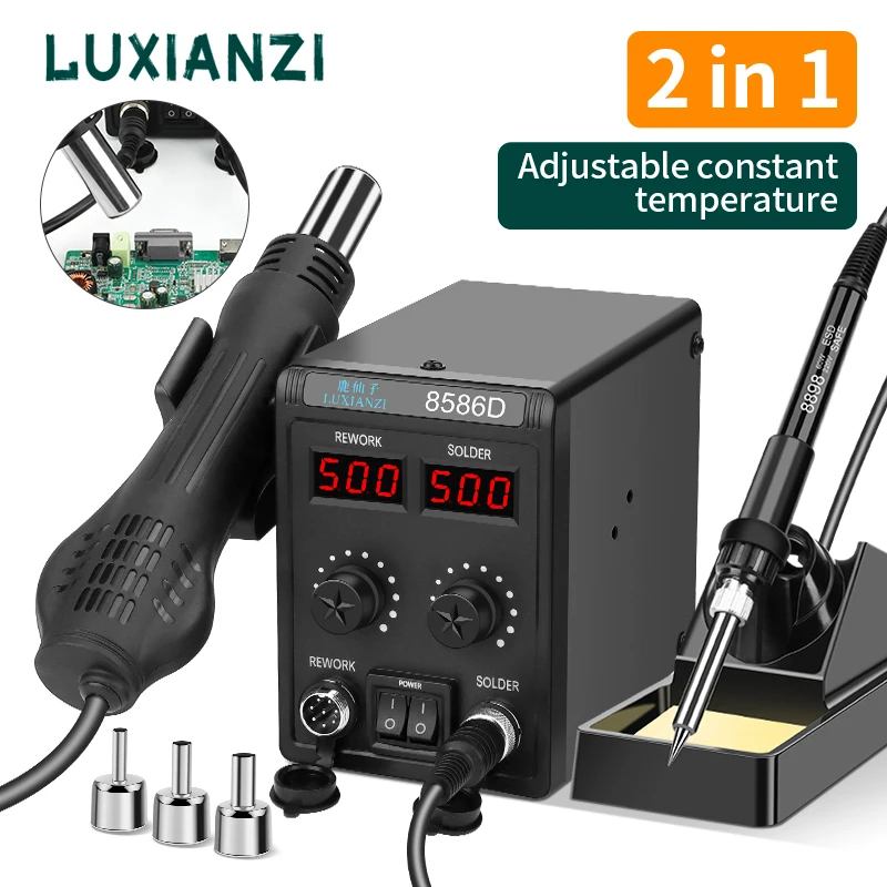 LUXIANZI-Estaci-n-de-soldadura-8586D-herramienta-de-reparaci-n-de-soldadura-con-pantalla-Digital ...