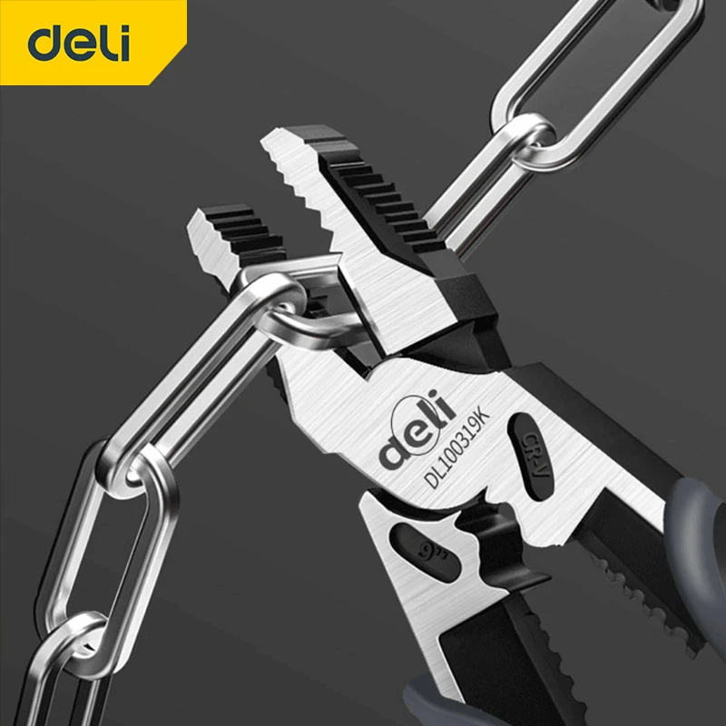 DeLi Universal Wire Cutter Diagonal Pliers Crimping Pliers Needle Nose Pliers Multifunctional ...