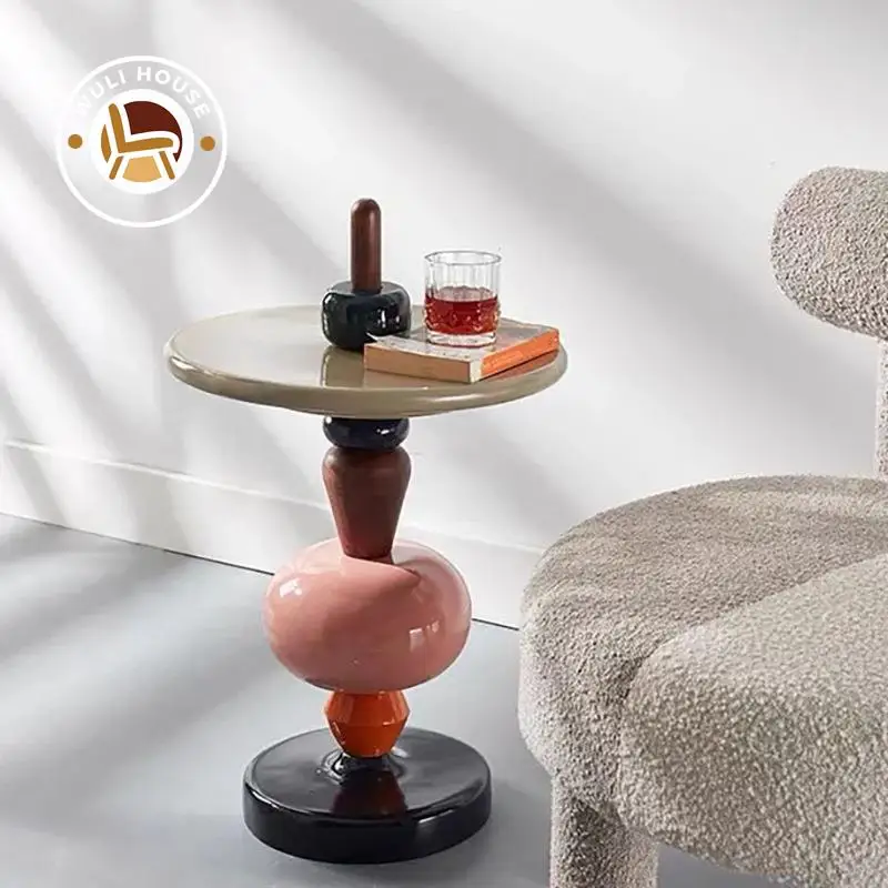 Wuli-Side-Table-Light-Luxury-Solid-Wood-Paint-Sugar-Gourd-Coffee-Table ...