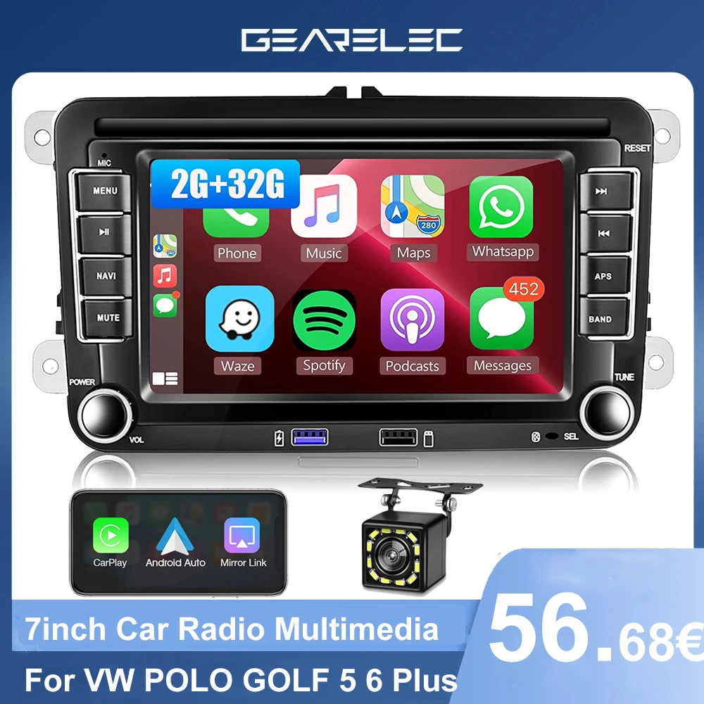 Autoradio-Android-Carplay-per-VW-Volkswagen-Jetta-Passat-Golf-Polo-7-autoradio-GPS-Wifi-FM ...