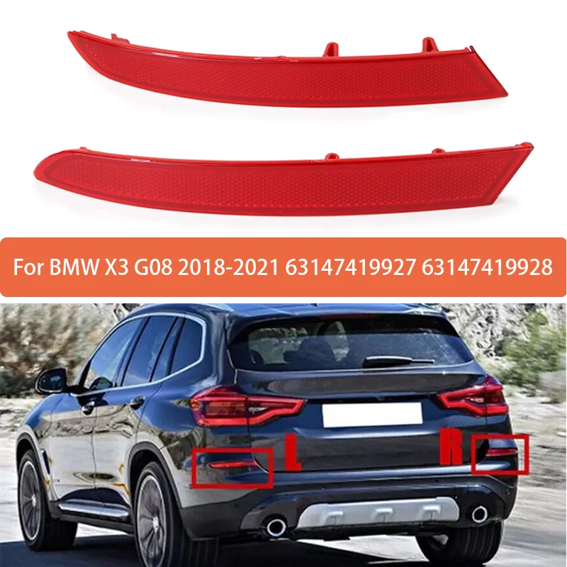 Reflective Strips For BMW X3 G08 2018 2019 2020 2021 Car Rear Bumper ...