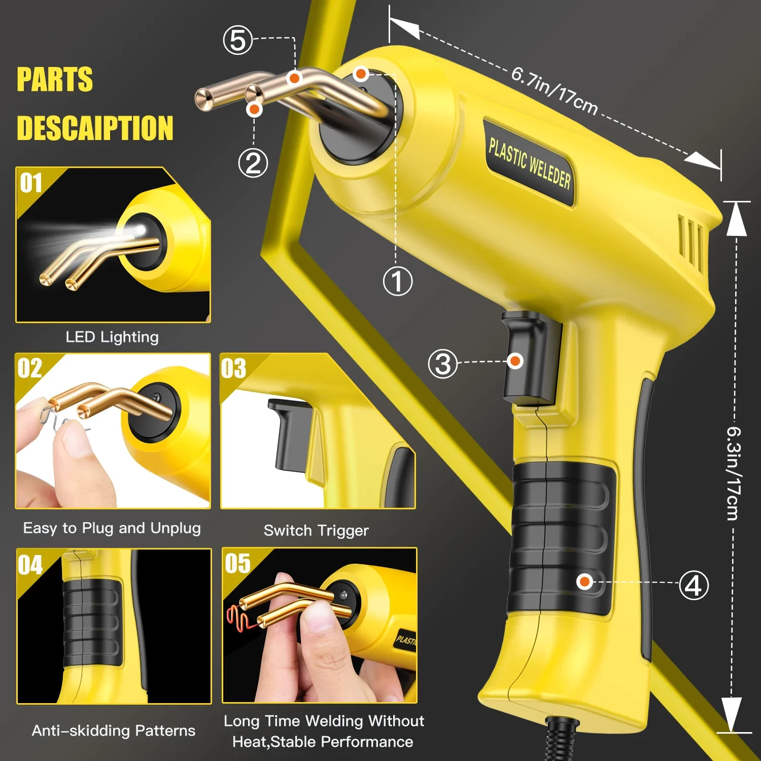 200W-Upgraded-Plastic-Soldering-Tool-Hot-Stapler-Set-for-Plastic-PVC ...