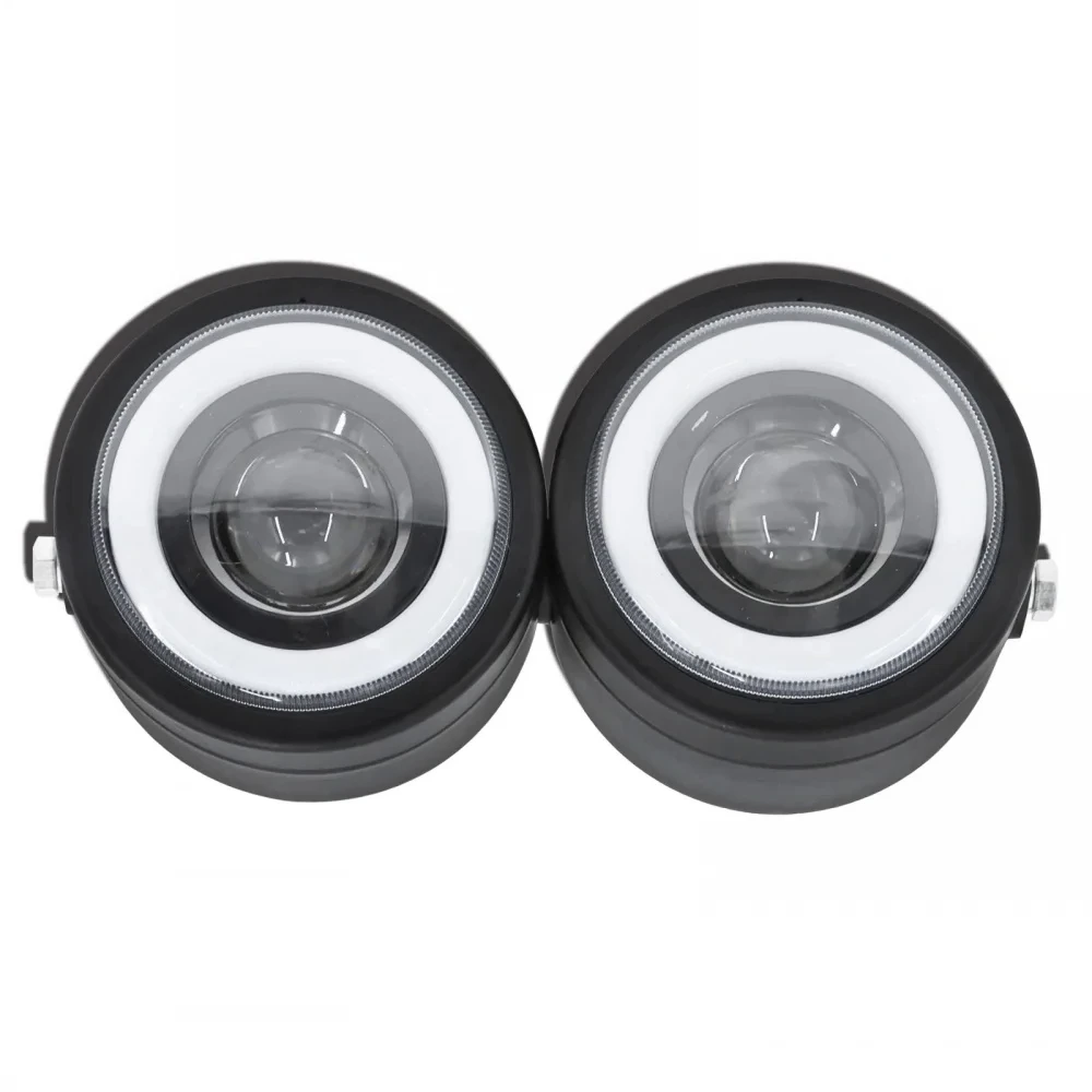 Retro-Motorcycle-Universal-Modified-LED-Dual-Light-CG125-Circular-Angel ...
