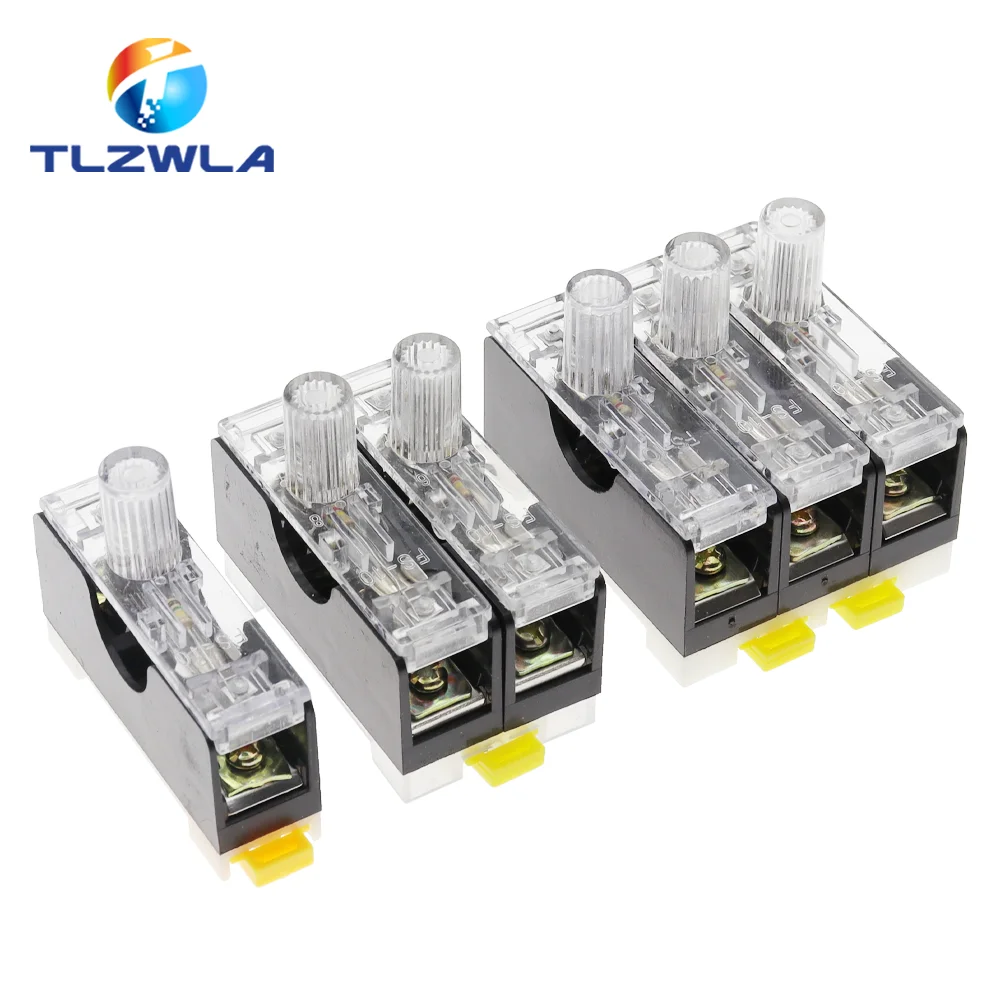 6X30mm 220V Glass Fuse Holder FS-101 FS102 FS103 Din Rail Mount Single ...