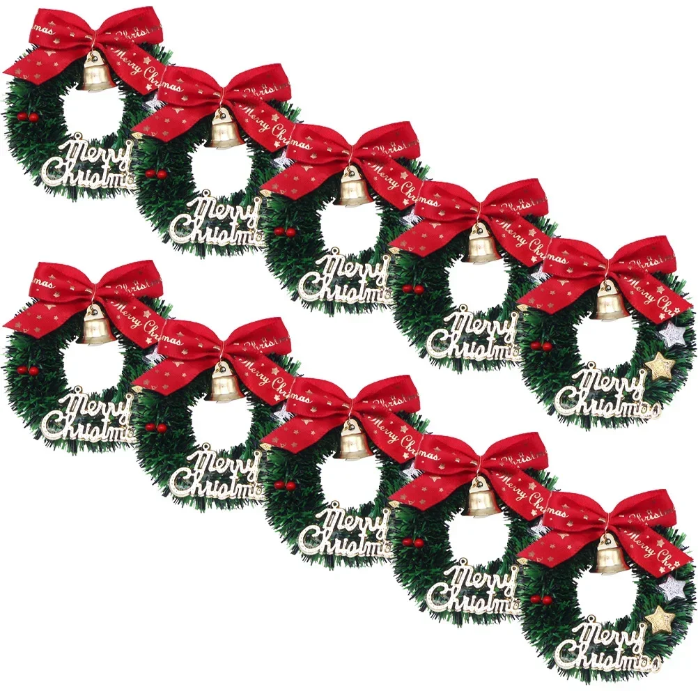 Mini-Hanging-Christmas-Wreath-Holiday-Tree-Guirlanda-Decora-es-Decora-o ...