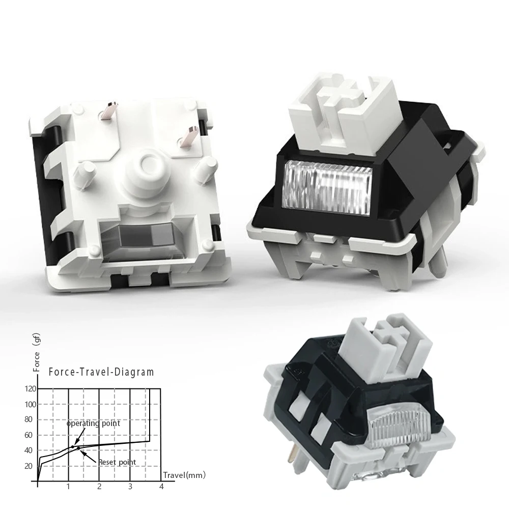Linear-Keyboard-Switch-40g-Work-Travel-1-5mm-3Pin-Shaft-Switches-for ...