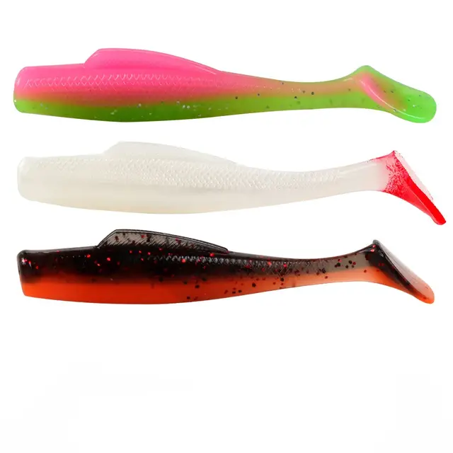 Soft Worm Shad 80Mm 4.8G Tpr 6Pcs Fishing Lures And Jig Head Soft Lure ...