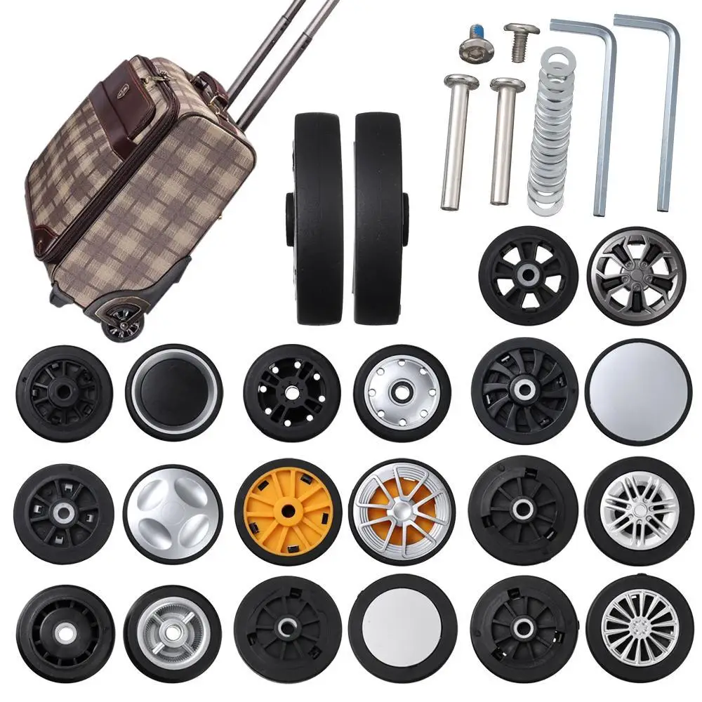 2Pcs Replace Wheels With Screw For Travel Luggage Suitcase Wheels Axles ...