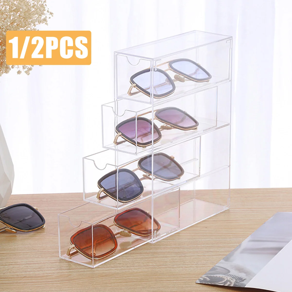 Glasses-Storage-Box-4-layer-Plastic-Drawer-Storage-Box-Large-Glasses ...