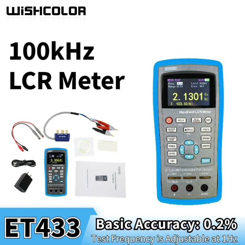 Wishcolor handheld lcr medidor lcr tester capacitância indutância ...