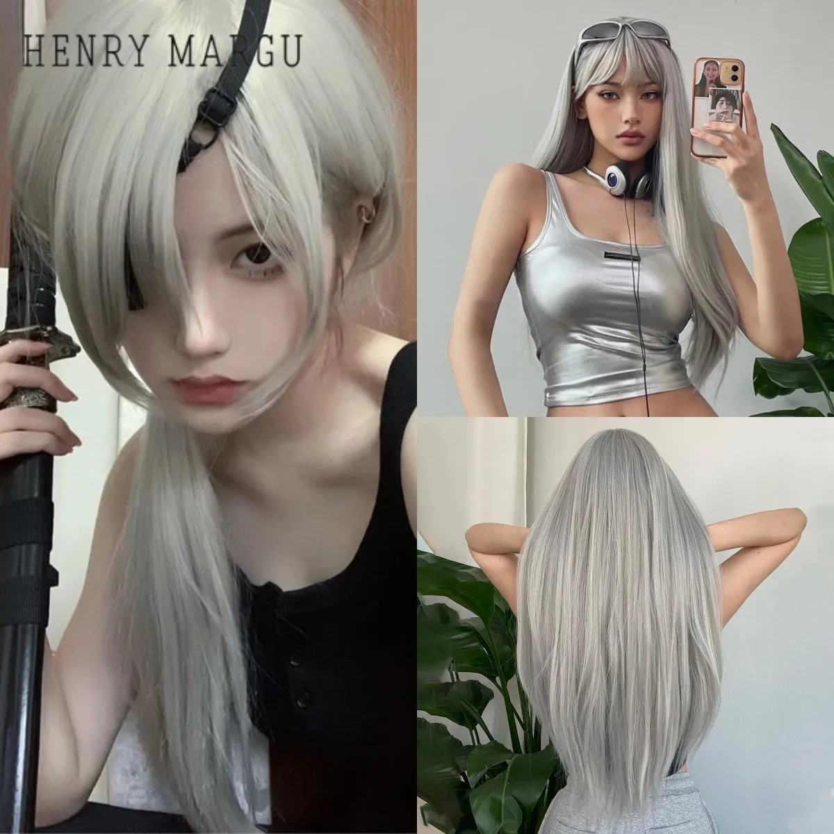 Cosplay-Quan-Xi-Wigs-Silver-Grey-Long-Straight-Synthetic-Hair-Wig-with ...