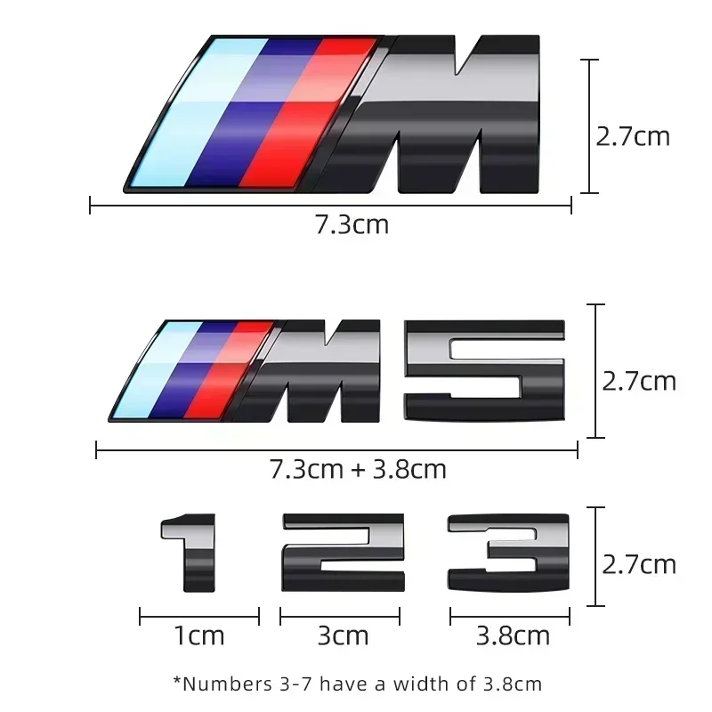 3D ABS Car Rear Trunk Emblem Badge for BMW M Thunder Edition M1 M2 M3 ...