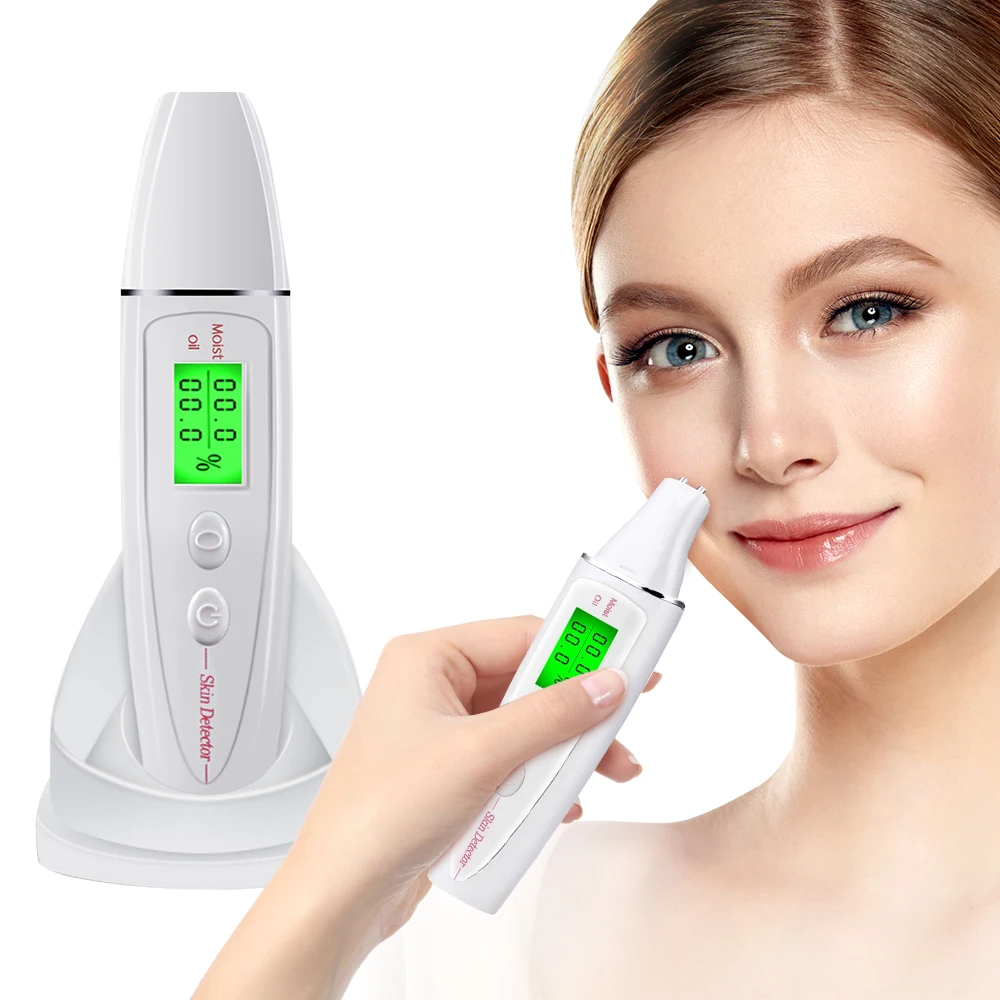 Digital-Skin-Tester-Moisture-Oil-Test-Face-Detector-Forehead-Cheek-Skin ...