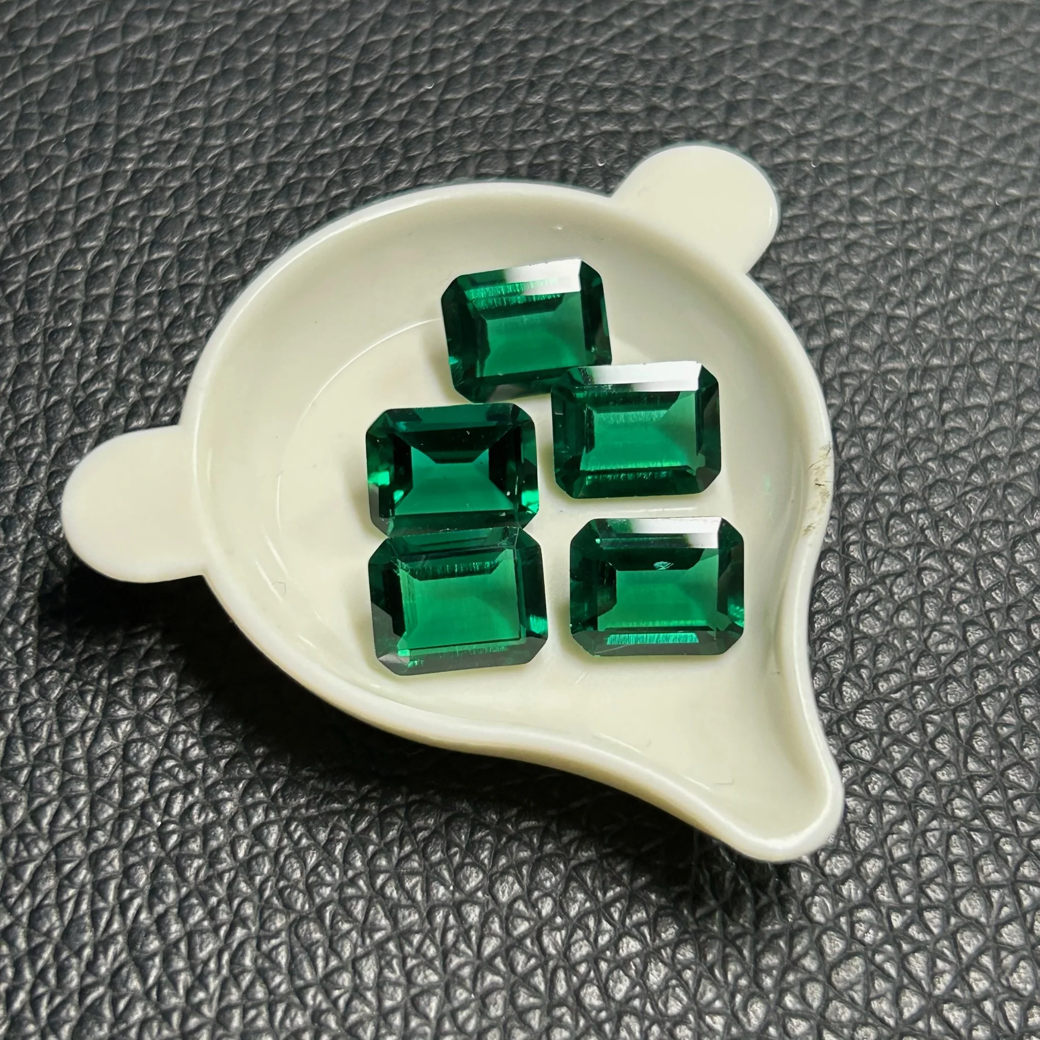 Emerald Cut Zambia Emerald Stone 7x9mm 10x14mm Octagon Lab Created Dark ...