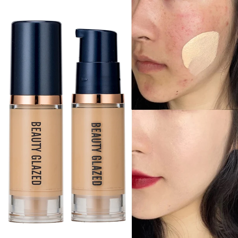 Long-lasting Face Liquid Foundation Full Coverage Whitening Concealer ...