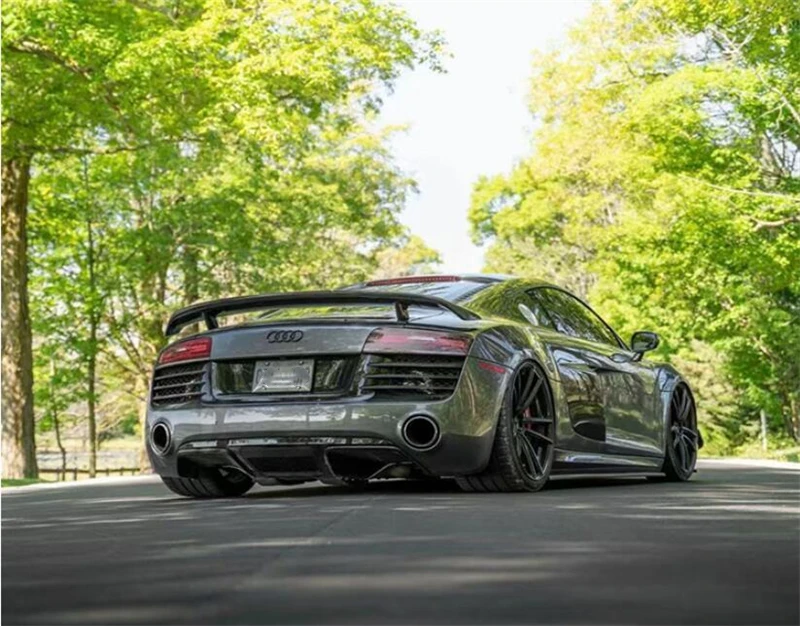 Real Carbon Fiber SPOILER For Audi R8 V8 V10 GT 2007 2008 2009 2010 ...