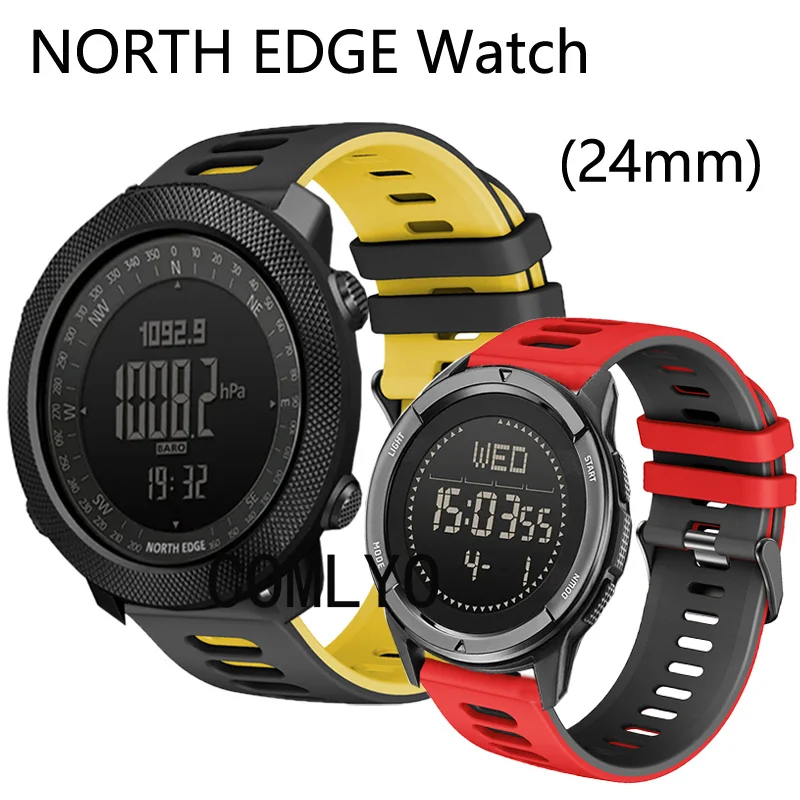 For-NORTH-EDGE-ALPS-APACHE-3-50MM-Strap-Silicone-Soft-Sports-Bracelet ...