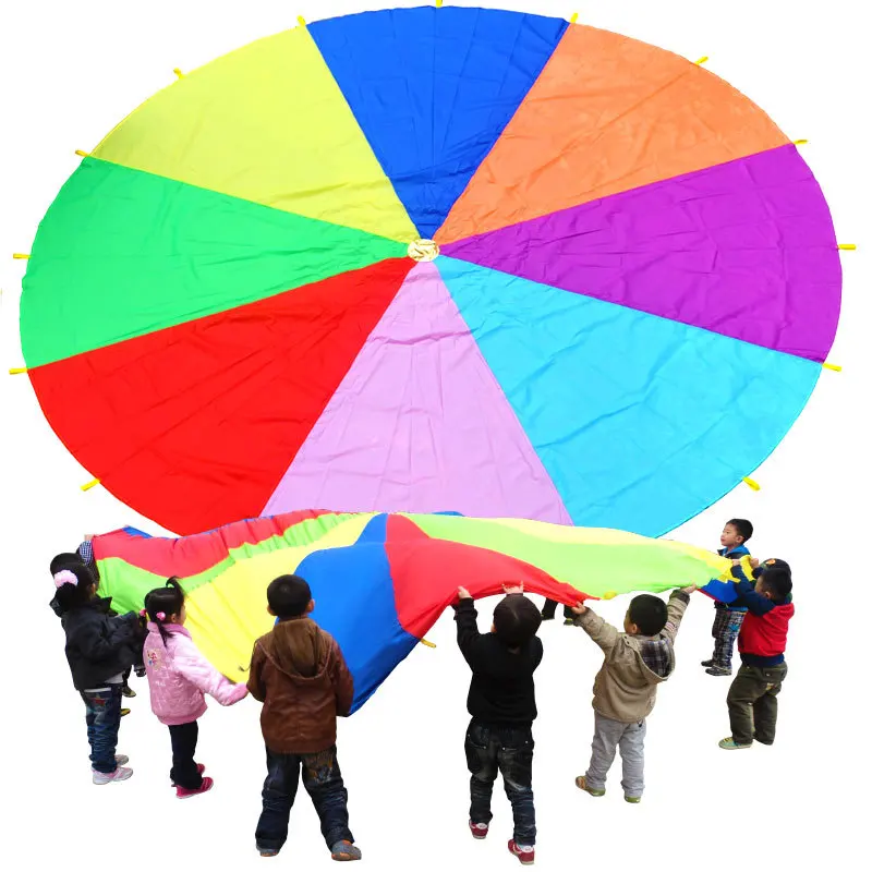 2-5M-Diameter-Outdoor-Camping-Rainbow-Umbrella-Parachute-Toy-Jump-Sack ...