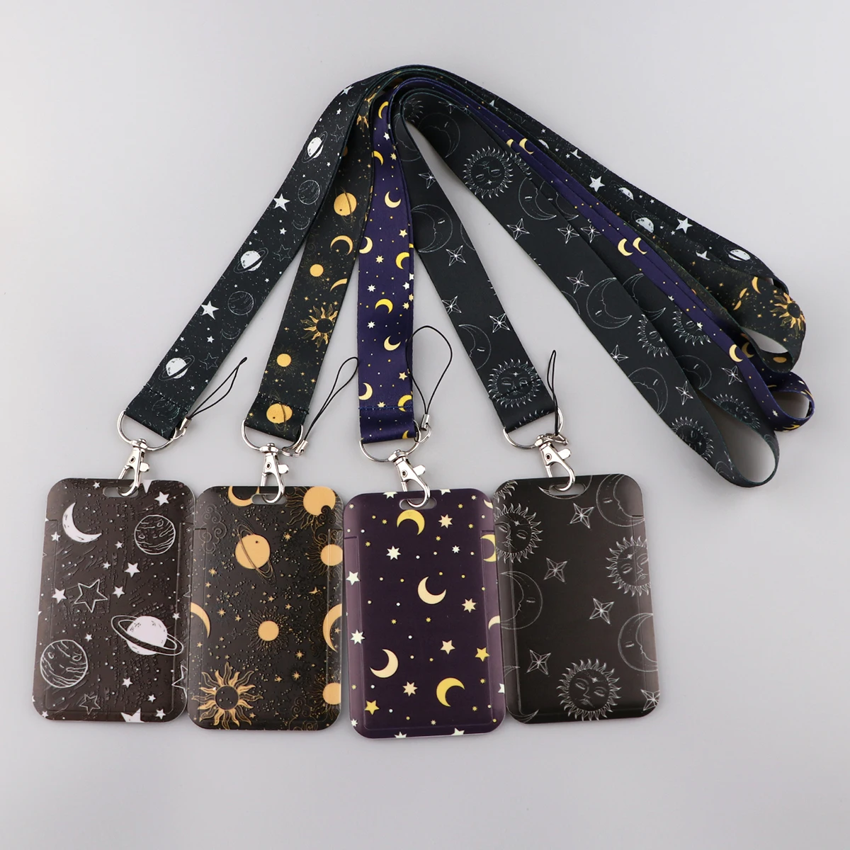 Ransitute-R2912-Planet-Moon-Sun-Stars-Lanyard-Credit-Card-ID-Holder ...