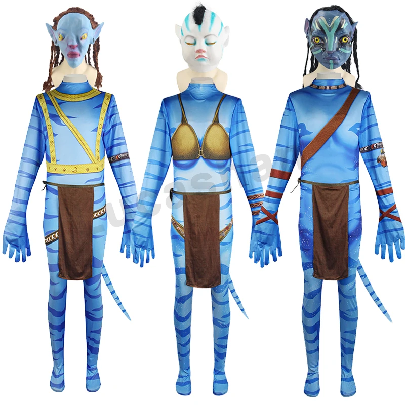 Movie Avatar 2 Cosplay Costume The Way Of Water Jake Sully Neytiri ...