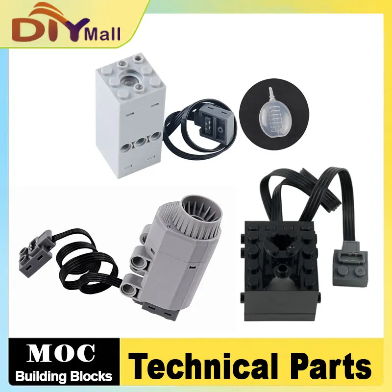 MOC Smoke Exhaust Kit Electric Spray Motor for Building Block Cars with ...