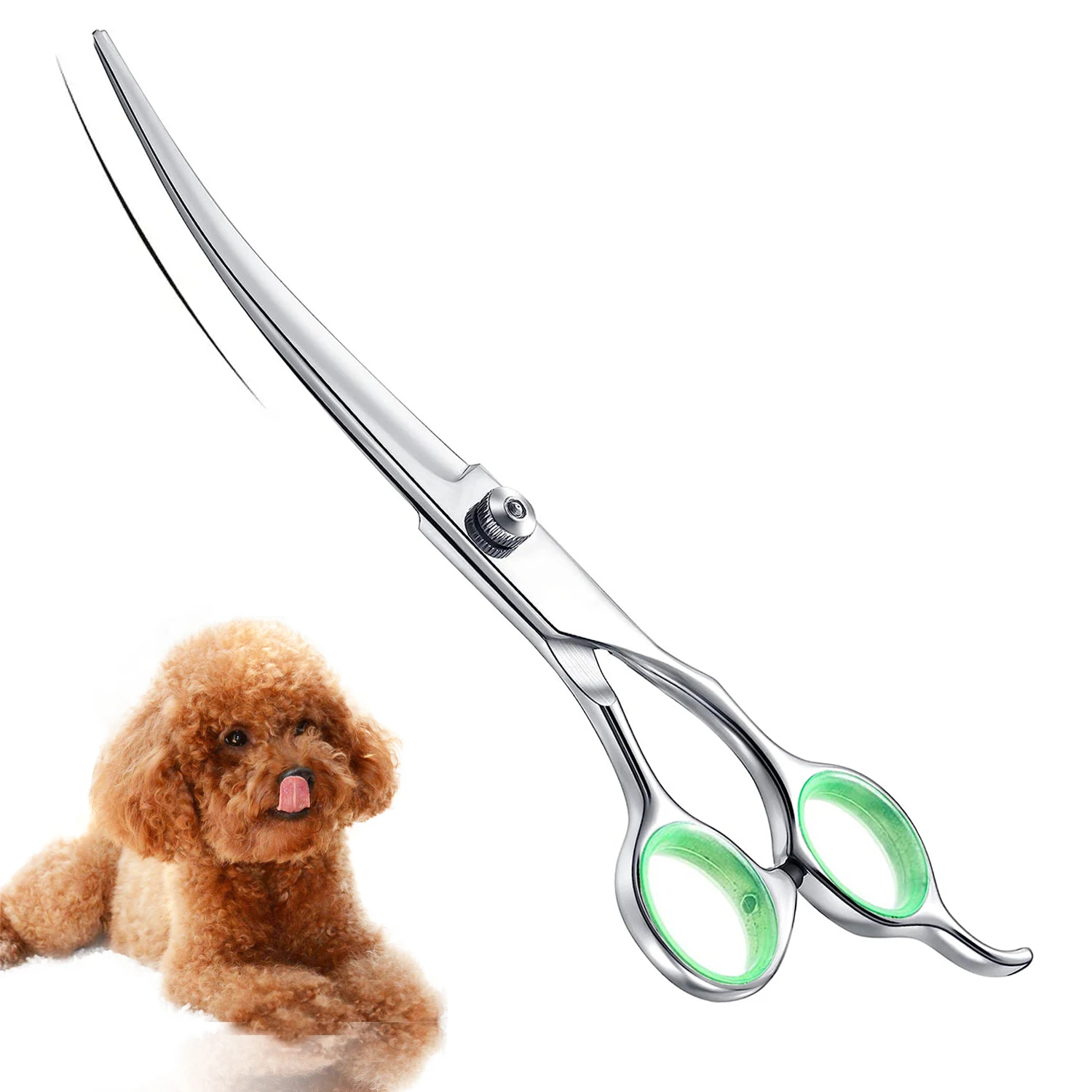 Up Curved Pet Grooming Scissors 6.8 Inch Professional Dog Hair Scissors ...