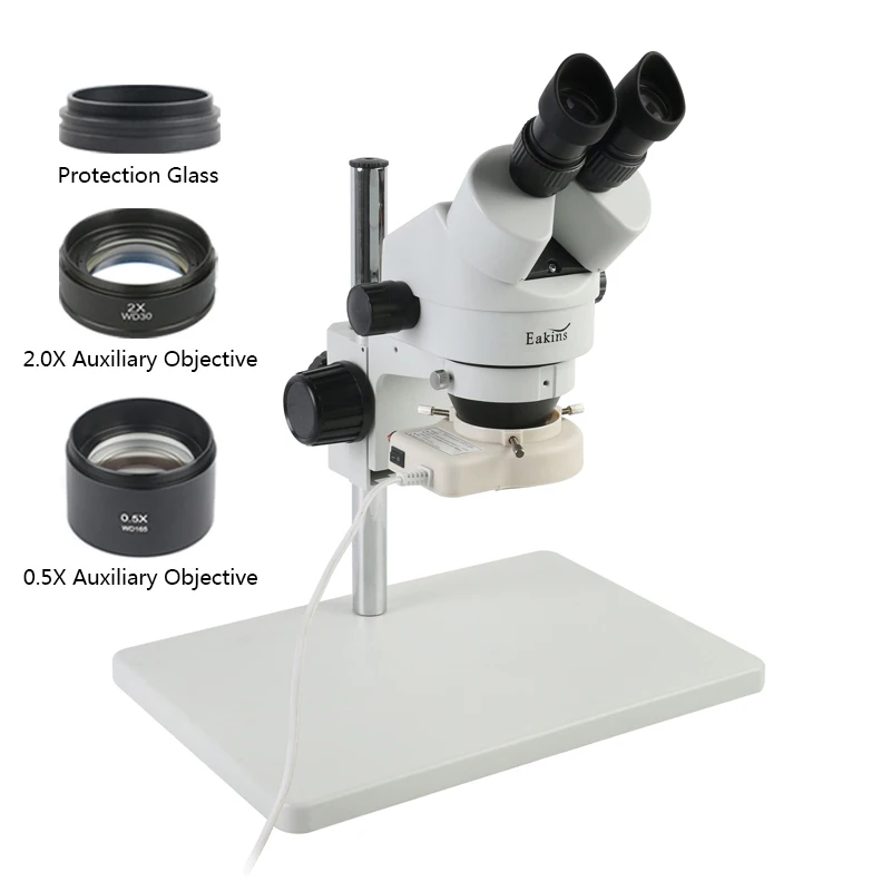 3-5X-90X-Continuous-Zoom-Parfocal-Binocular-Stereo-Microscope-WF10X ...