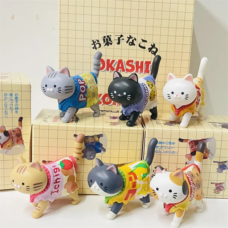 New-Cat-Blind-Box-Wearing-Candy-packaging-Snack-Cat-Figure-Toys-kittens ...