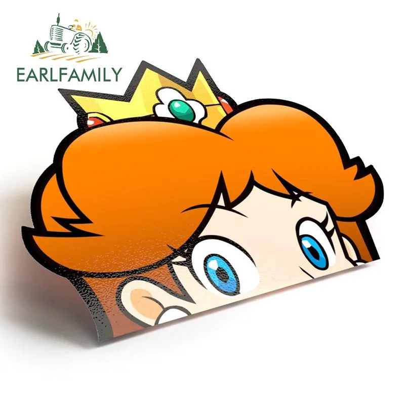EARLFAMILY-13Cm-X-9-7Cm-Kartun-Putri-Persik-Peaker-Stiker-Mobil-Chibi ...