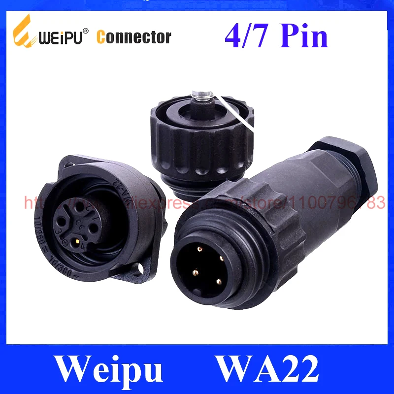 Original-Weipu-Connector-WA22-4-7-Pin-IP67-Waterproof-Connector-WA22-TE ...