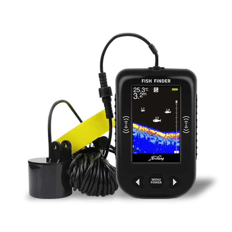 Sonar Fish Finder 3.2 Inch Colorful Screen Cable 9m Echo Sounder chart ...