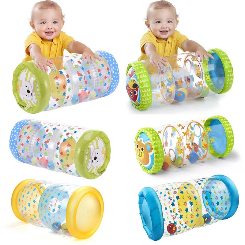 Inflatable-Baby-Crawling-Roller-Toy-with-Rattle-and-Ball-PVC-Early ...