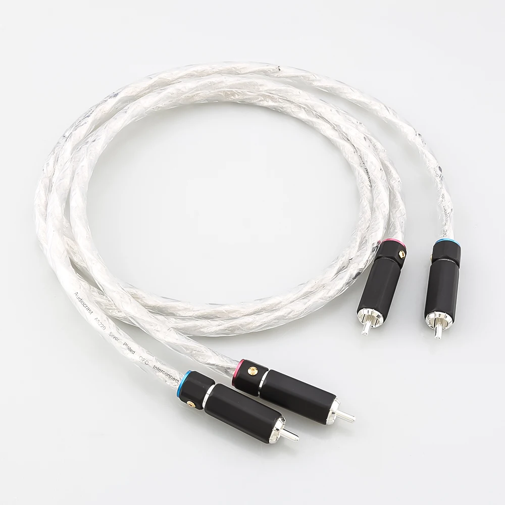 Hifi audio RCA stecker Audio Kabel Liton silber überzogene dual filter ...