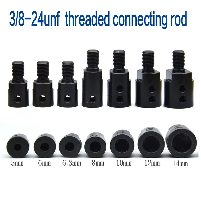 3/8 24unf 미세 나사 단일 커넥팅 로드, 모터 샤프트 어댑터, 5mm, 6/6mm, 35mm, 8mm, 10mm ...