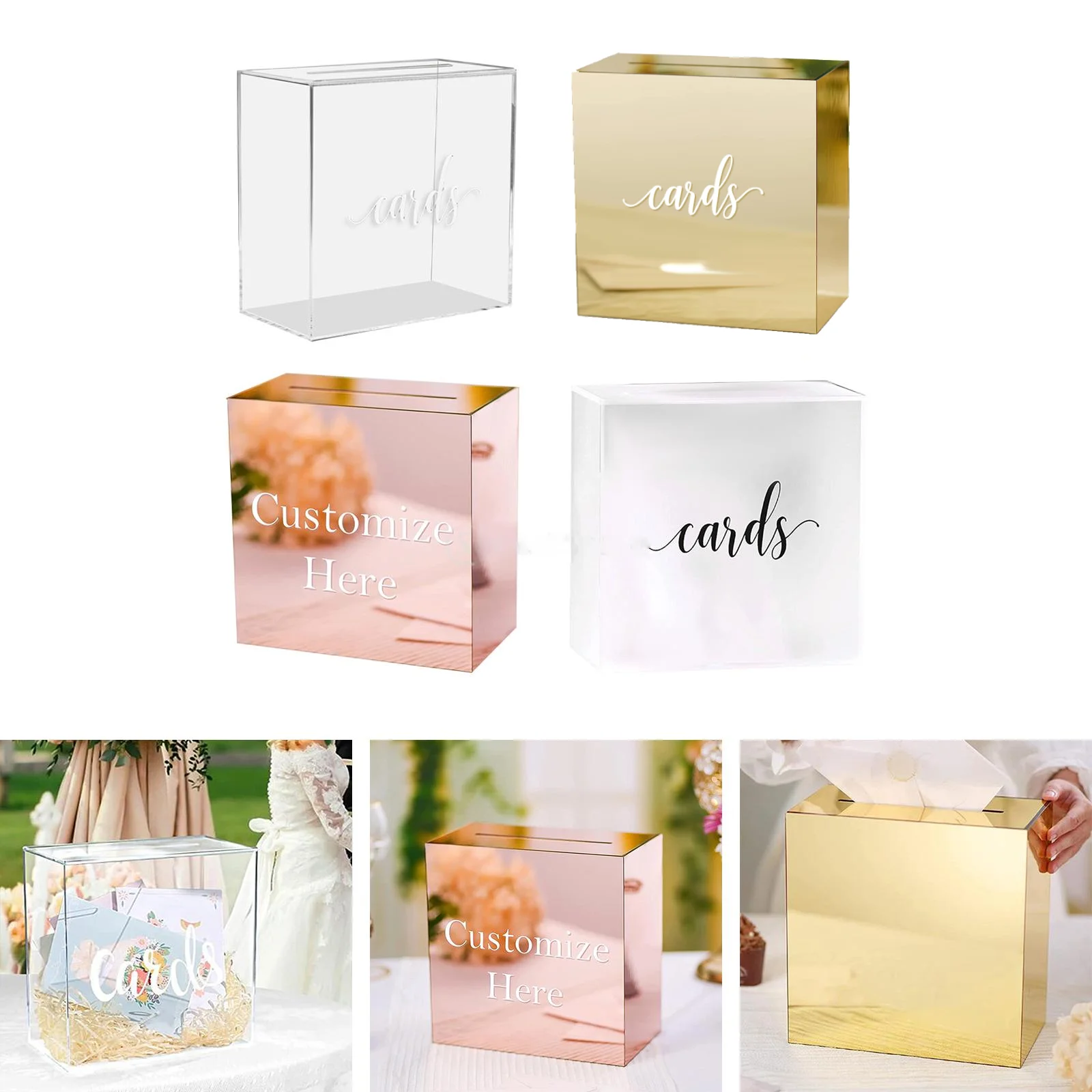 Wedding-Boxes-Wedding-Blessing-Card-Gift-Box-Large-Acrylic-Card-Box-for ...
