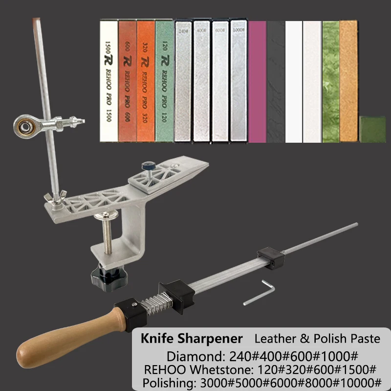 Professional-Fixed-Knife-Sharpener-with-Diamond-Sharpening-Stone ...