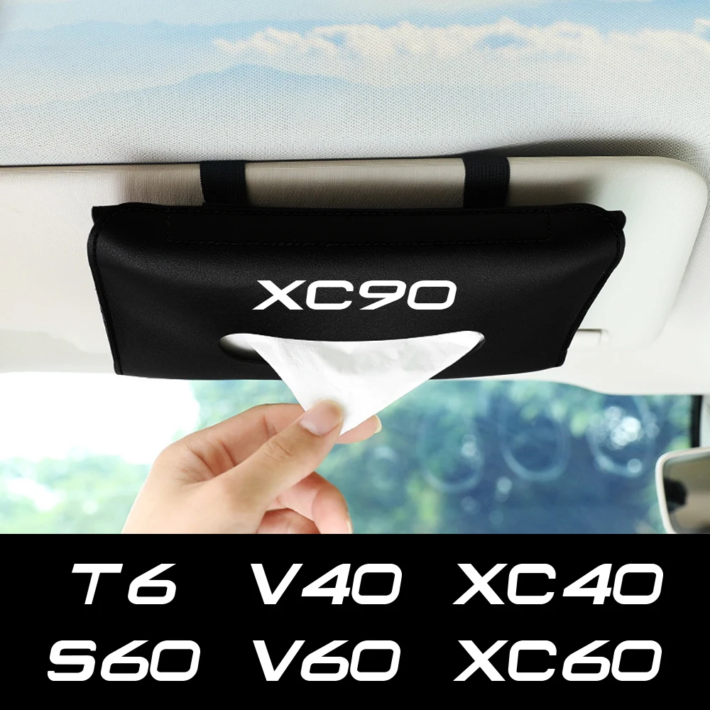 Car-Visor-Tissue-Case-Auto-Interior-Accessories-For-Volvo-XC90-XC60-C30 ...