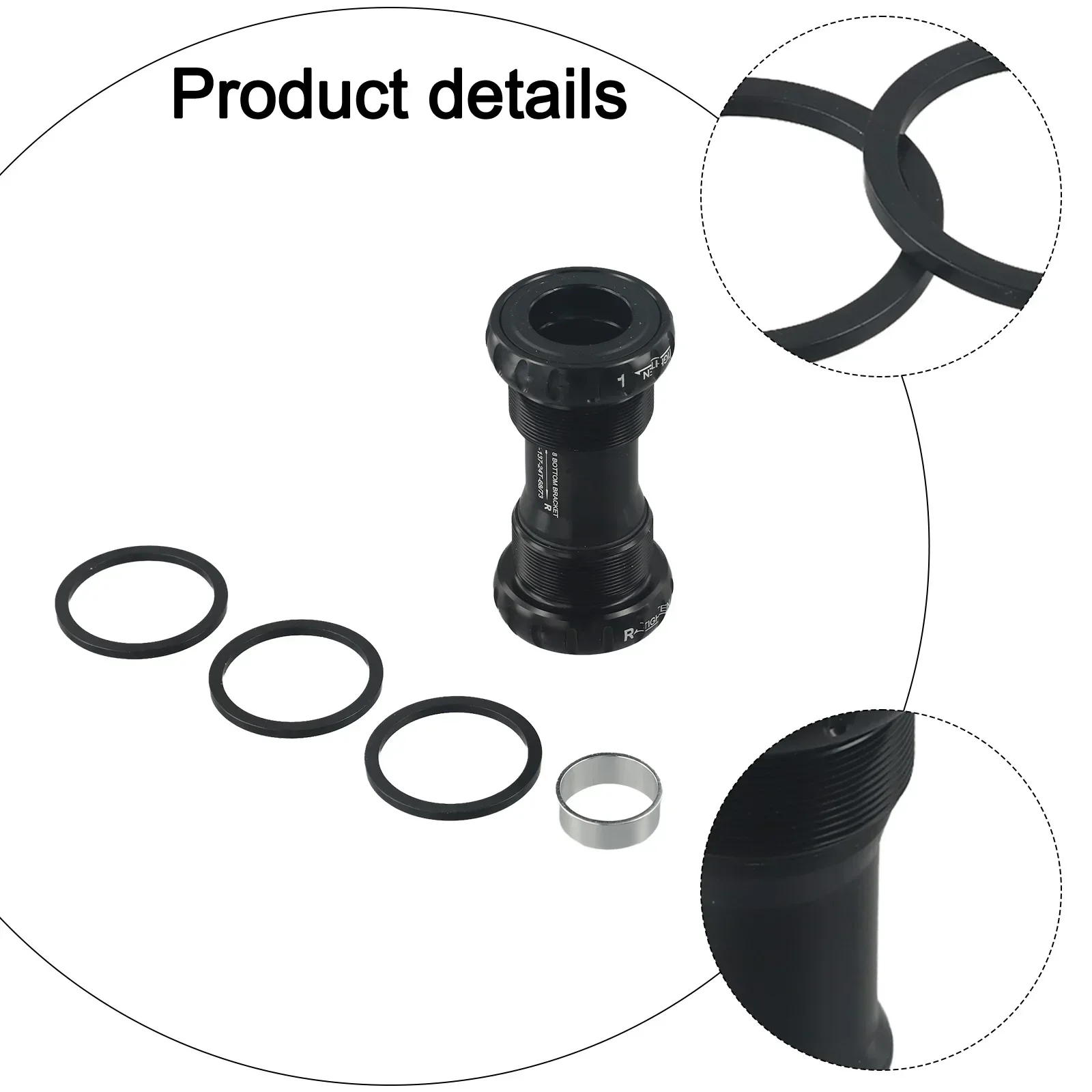 Bikes-Bottom-Bracket-Bearing-Middle-Shaft-For-24mm-Cranksets-Bicycle ...