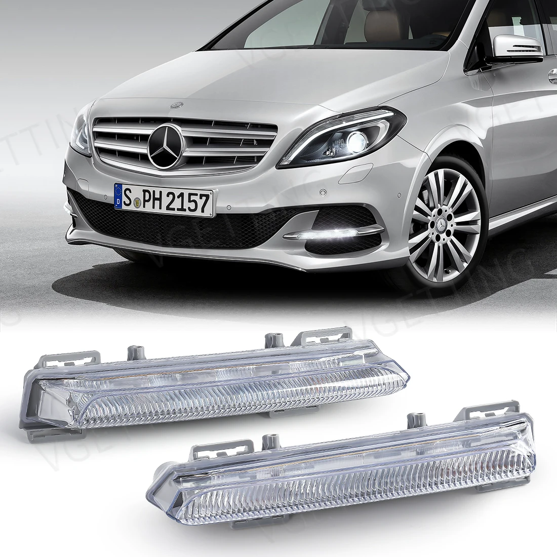Car LED Daytime Running Light For Mercedes-Benz A B CLASS W176 W246 ...