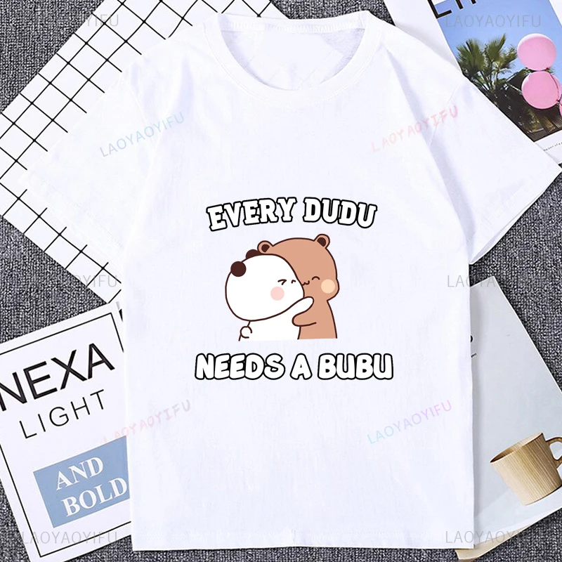 Cute Bubu Dudu Printed Essential Couple Clothes Casual Fashion Cotton ...
