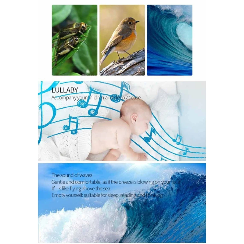 White Noise Machine with 10 Natural Sounds Timed Shutdown Baby Care ...