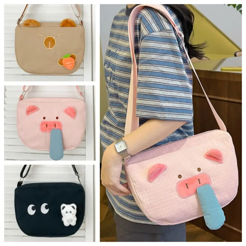 Casual-Snot-Capybara-Shoulder-Bag-Carrot-Bear-Pink-Piggy-Crossbody-Bag ...