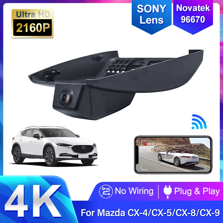 Plug and Play 4K 2160P Wifi Car DVR Dash Cam for Mazda CX 5 KF CX 4 CX5 ...